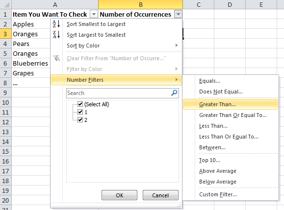 How To Count The Number Of Occurrences Of Text In A Column In Excel 